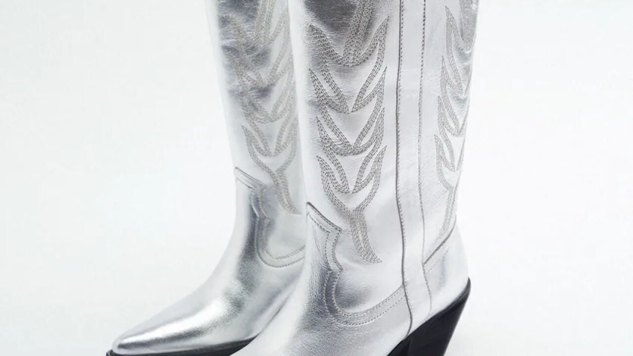 Las botas cowboy plateadas de ZARA son la nueva fantasía (con vaqueros ...