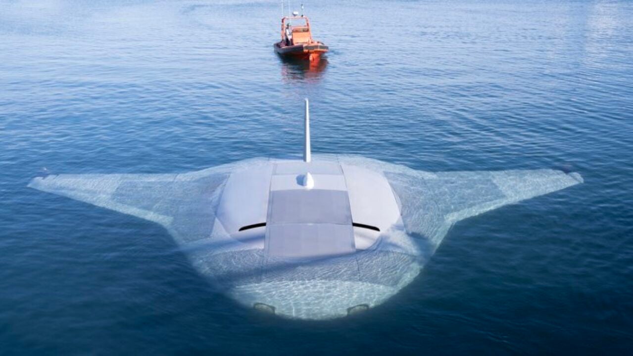 El enorme Manta Ray, un dron submarino, pasa con éxito su primera ...
