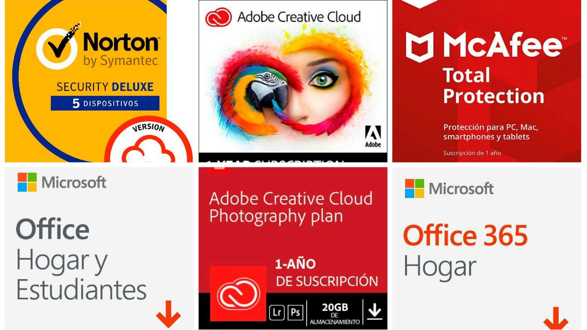 Seis software para el ordenador a un precio único