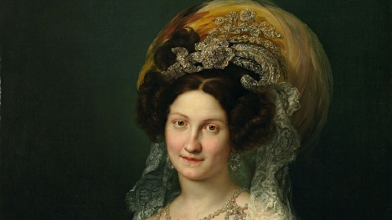 El pasaporte falso de la reina María Cristina de Borbón