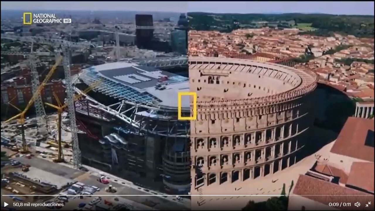 El vídeo más alucinante del Bernabéu: National Geographic lo compara con el Coliseo Romano